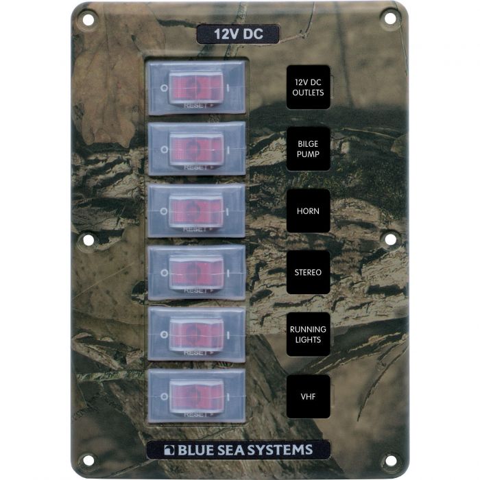 Blue Sea Systems Water-Resistant DC Circuit Breaker Switch Panel ...