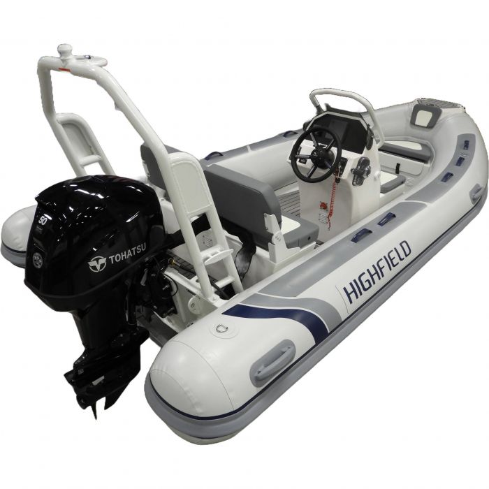 Highfield Classic CL-420 Aluminum RIB 13' 10" Boat with Tohatsu 50 HP ...