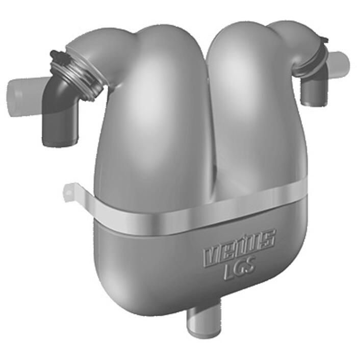 Vetus Exhaust Gas Separator with 75 mm Rotating Connections and 50 mm ...