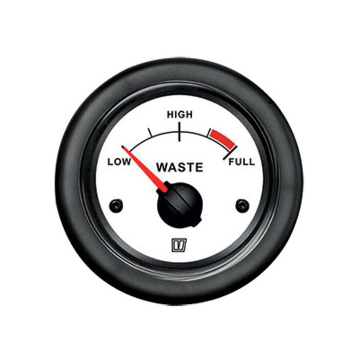 Vetus Waste Water Level Indicator White 12/24V Cut-Out Size 52 mm (Excl ...