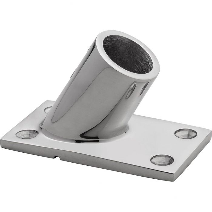 Whitecap Chrome-Plated Zamac Rectangular Rail Fitting | Defender Marine