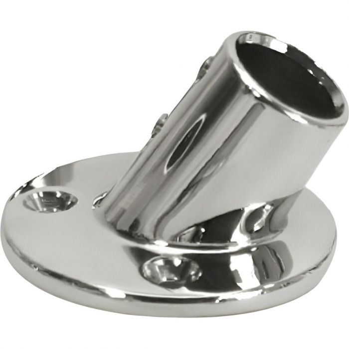 Whitecap Chrome-Plated Zamac Round Rail Fitting | Defender Marine