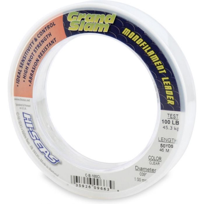 AFW Grand Slam Monofilament Leader Line Wrist Bracelet Clear | Defender ...