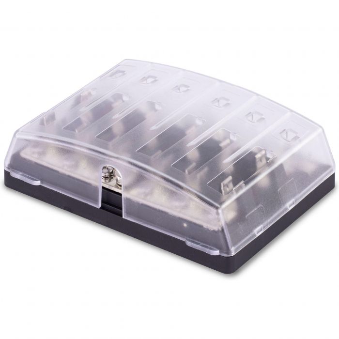 Sierra 409 Series 6-Gang AGC Fuse Block with Bus Bar & Cover - FS40900 ...