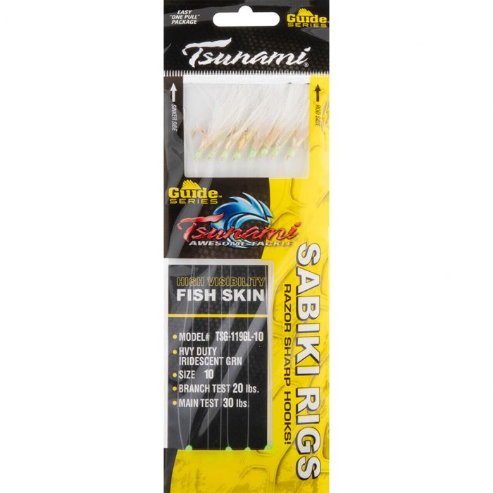 Tsunami Guide Series Heavy-Duty Sabiki Rigs - Iridescent Glow ...