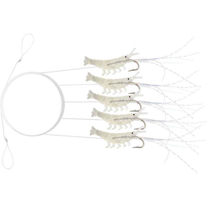 Tsunami Sabiki Shrimp Rigs - Small 1" (5-Pack) | Defender Marine