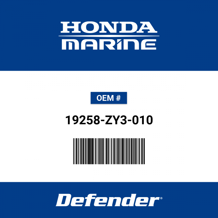 Honda Tube Water Inlet - 19258-ZY3-010 | Defender Marine