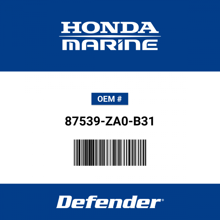 Honda Mark Exhaust Caution - 87539-ZA0-B31 | Defender Marine