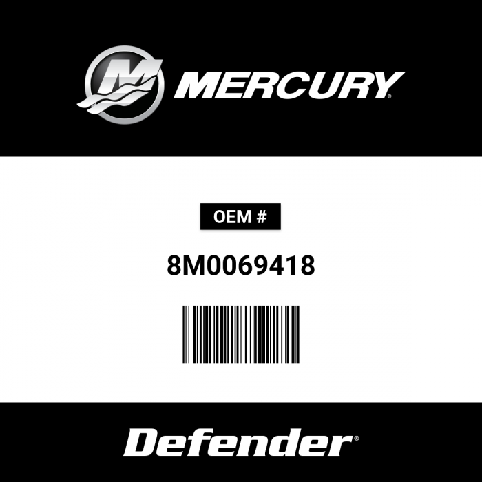 Mercury Tachometer 6K 85 mm White - 8M0069418 | Defender Marine