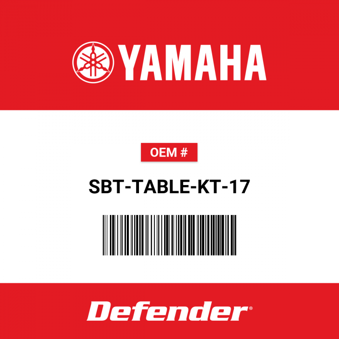 Yamaha Table Kit - SBT-TABLE-KT-17 | Defender Marine