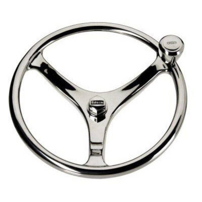 Edson 14.5 SS ComfortGrip Powerwheel Steering Wheel W powerknob